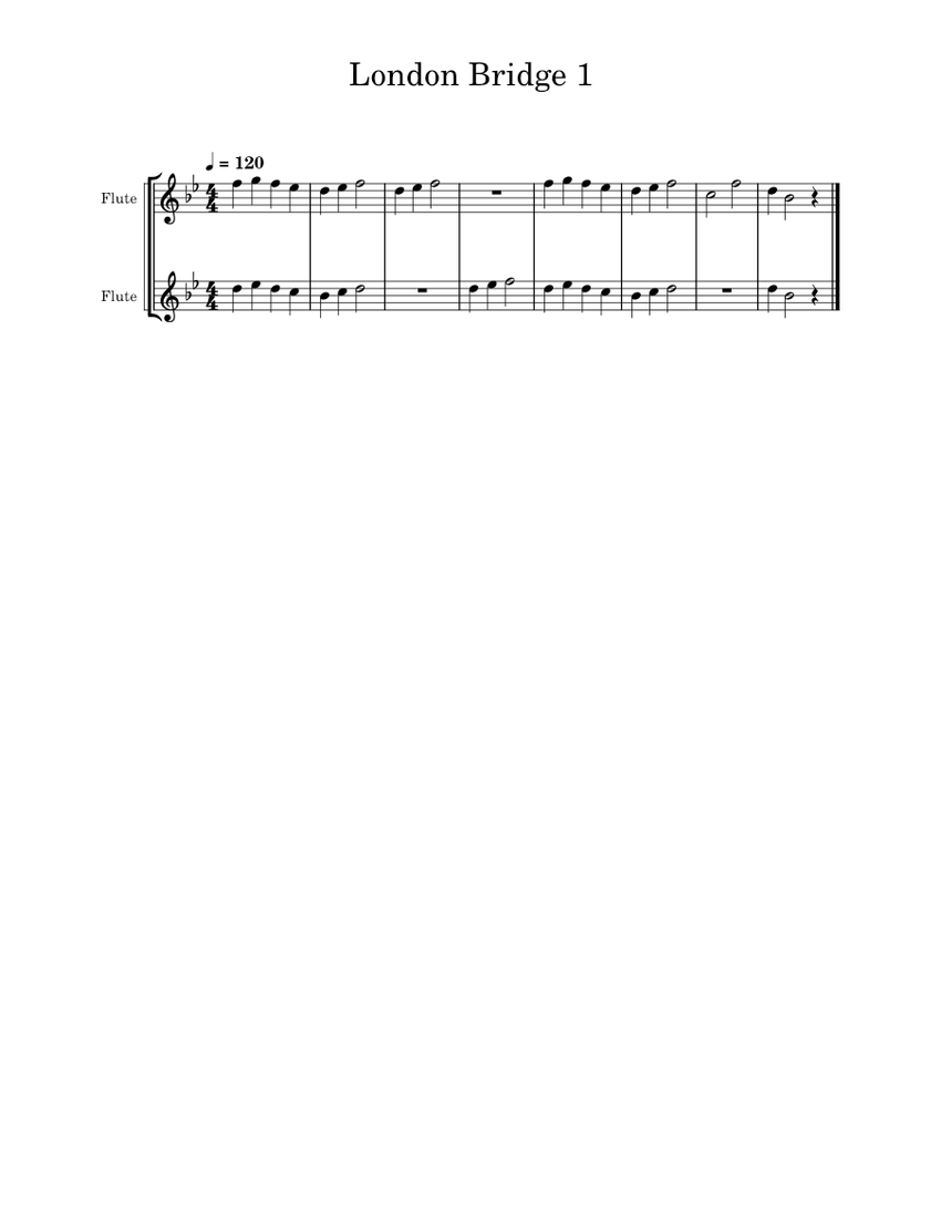 London bridge – Misc Traditional London_Bridge_1 Sheet Music for Flute ...