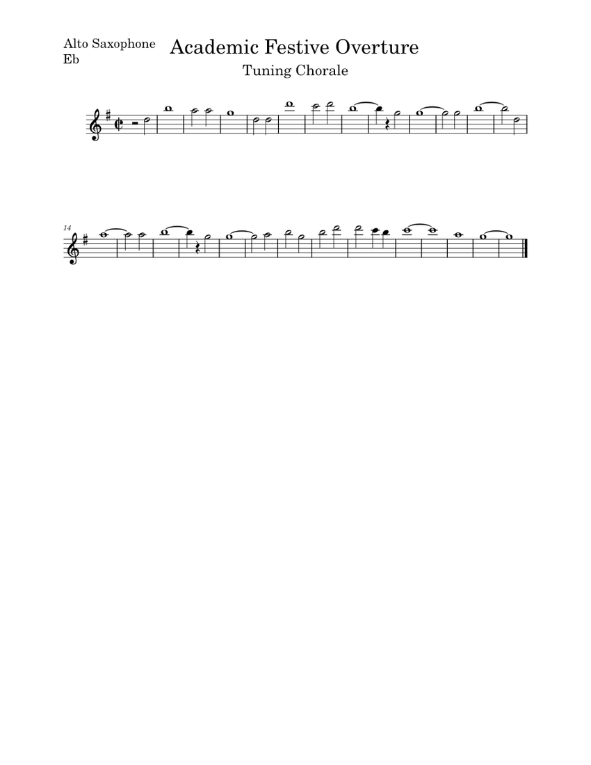 Academic Festival Overture, Op.80 – Johannes Brahms Alto AFO Sheet ...