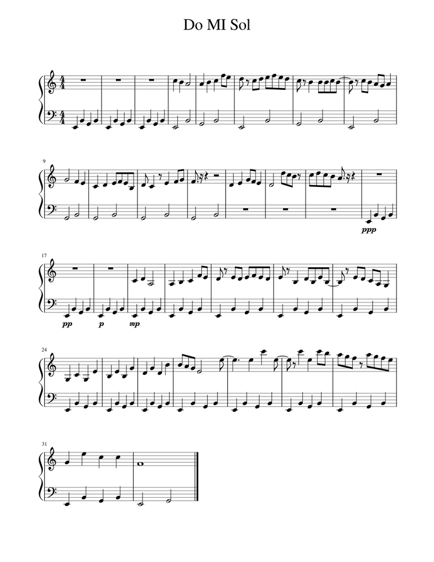 Do MI Sol Sheet music for Piano (Solo) Easy | Musescore.com