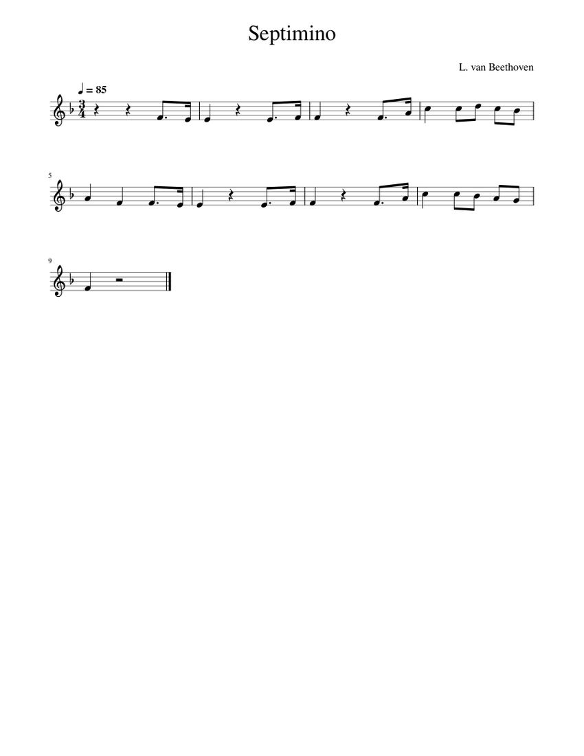 Septimino Sheet music for Piano (Solo) Easy | Musescore.com