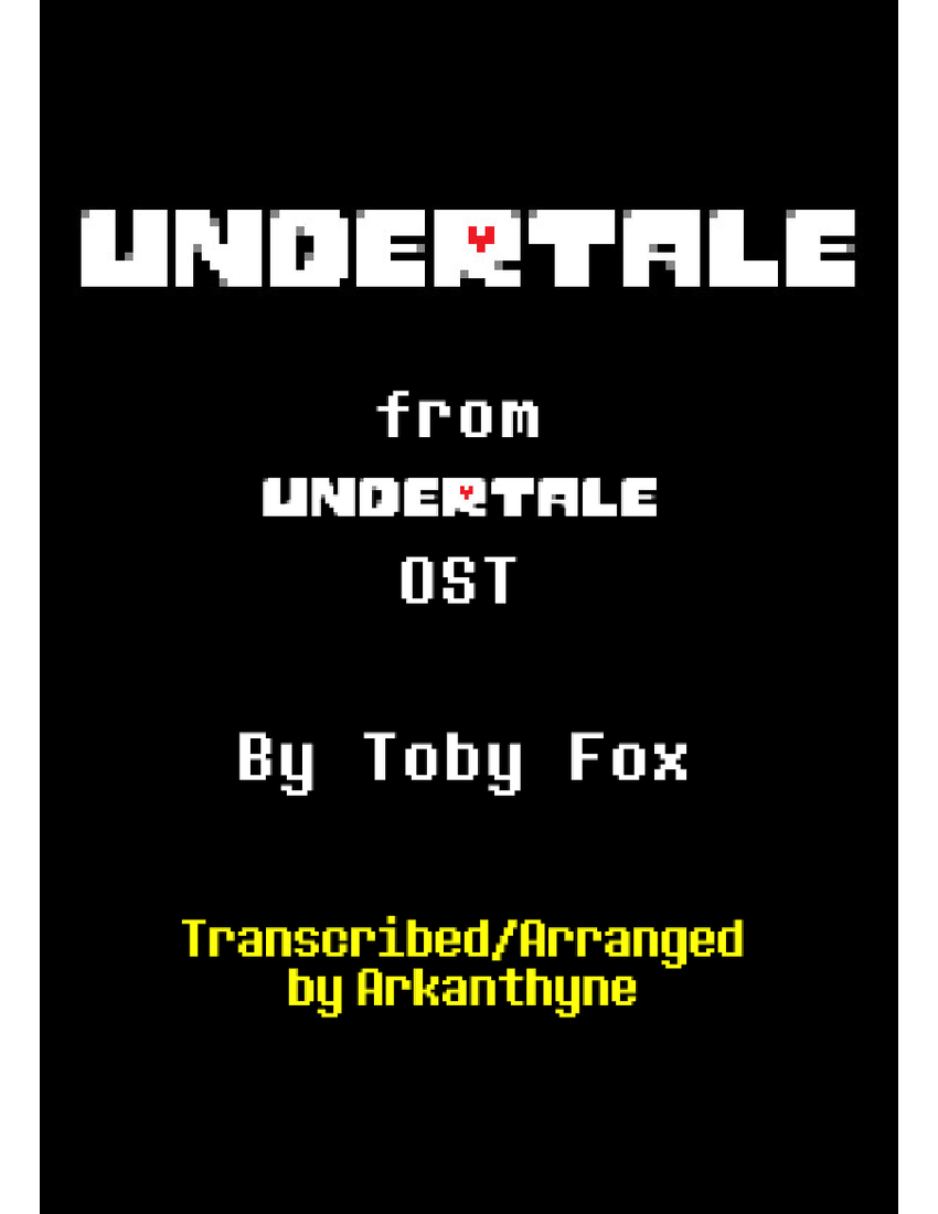 Undertale - from Undertale OST - by Toby Fox Sheet music for Piano ...