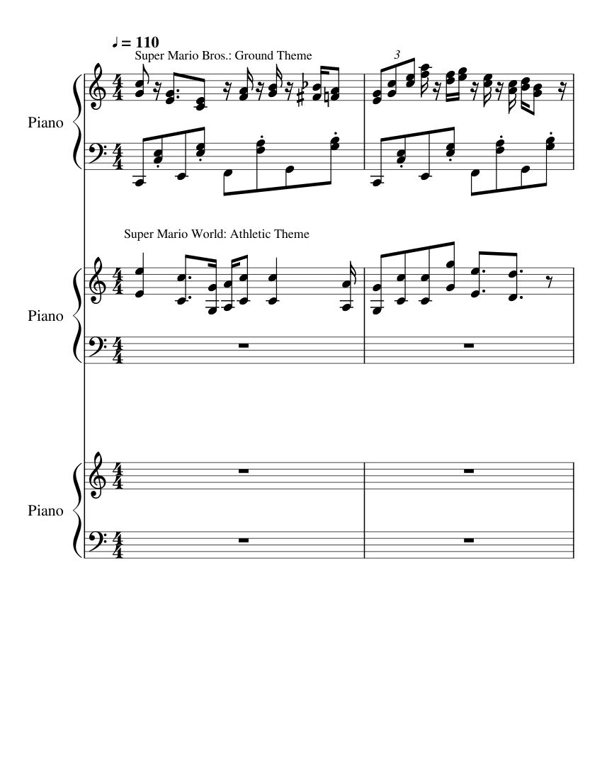 The Video Game Music Counterpoint Sheet music for Piano (Mixed Trio ...