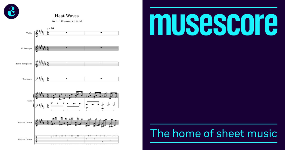 Heat Waves Sheet Music for Piano, Trombone, Saxophone tenor, Trumpet in b-flat & more ...