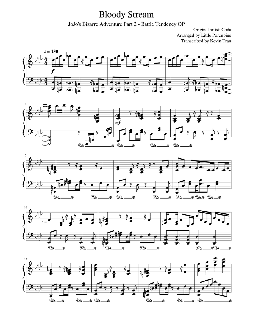 Bloody Stream - JoJo's Bizarre Adventure Part 2 - Battle Tendency OP ...