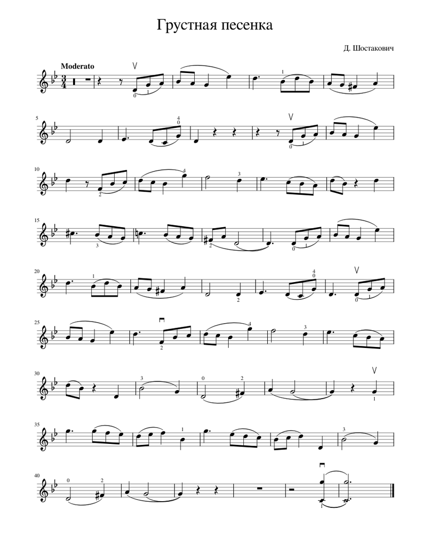 Sad song Sheet Music for Violin (Solo) | MuseScore.com