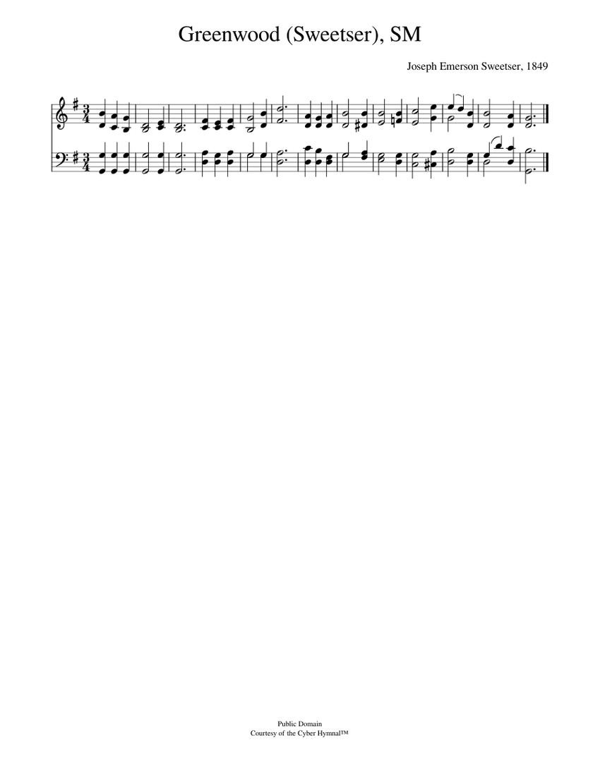 It is not death to die - Joseph E. Sweetser Sheet music for Piano ...