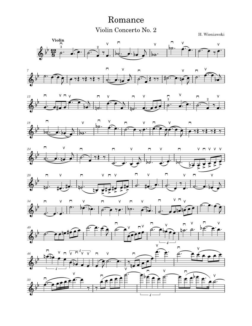 Romance Sheet Music for Piano (Solo) easy | MuseScore.com