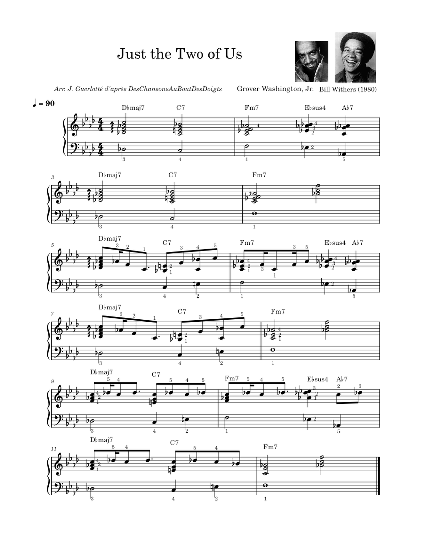 Just the Two of Us – Grover Washington Jr. and Bill Withers Sheet music for Piano (Solo) Easy ...