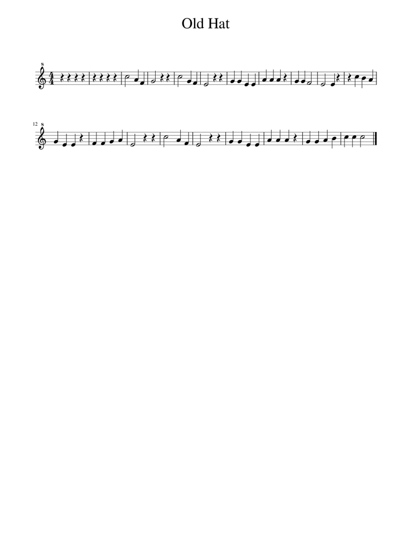Old_Hat Sheet music for Recorder (Solo) | Musescore.com