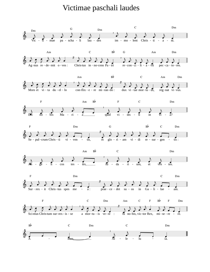 Victimae_paschali_laudes- -DP-S – tradi Sheet music for Synthesizer ...