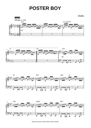 Poster boy – 2hollis Sheet Music for Piano (Piano Duo) | MuseScore.com