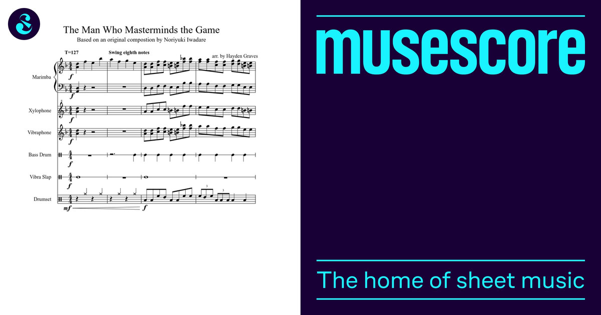The Man Who Masterminds the Game Sheet music for Vibraphone, Drum group ...