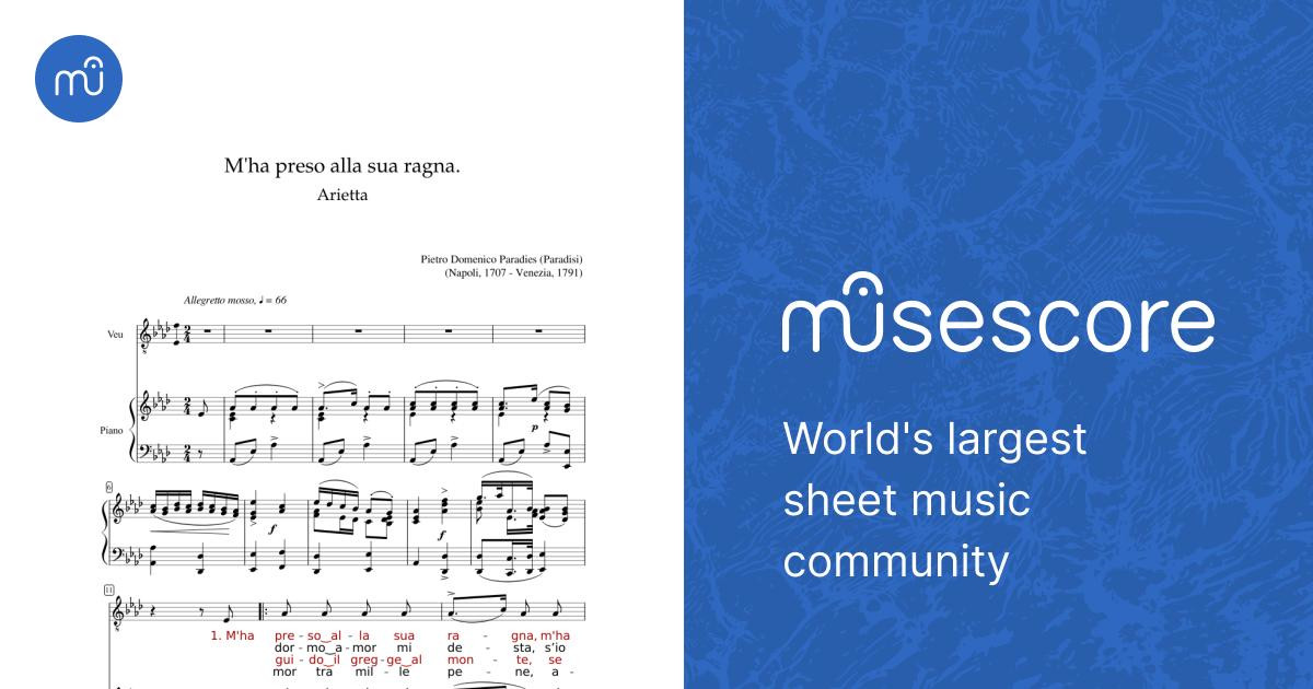 M'ha preso alla sua ragna. Sheet Music for Piano, Bassoon (Solo ...