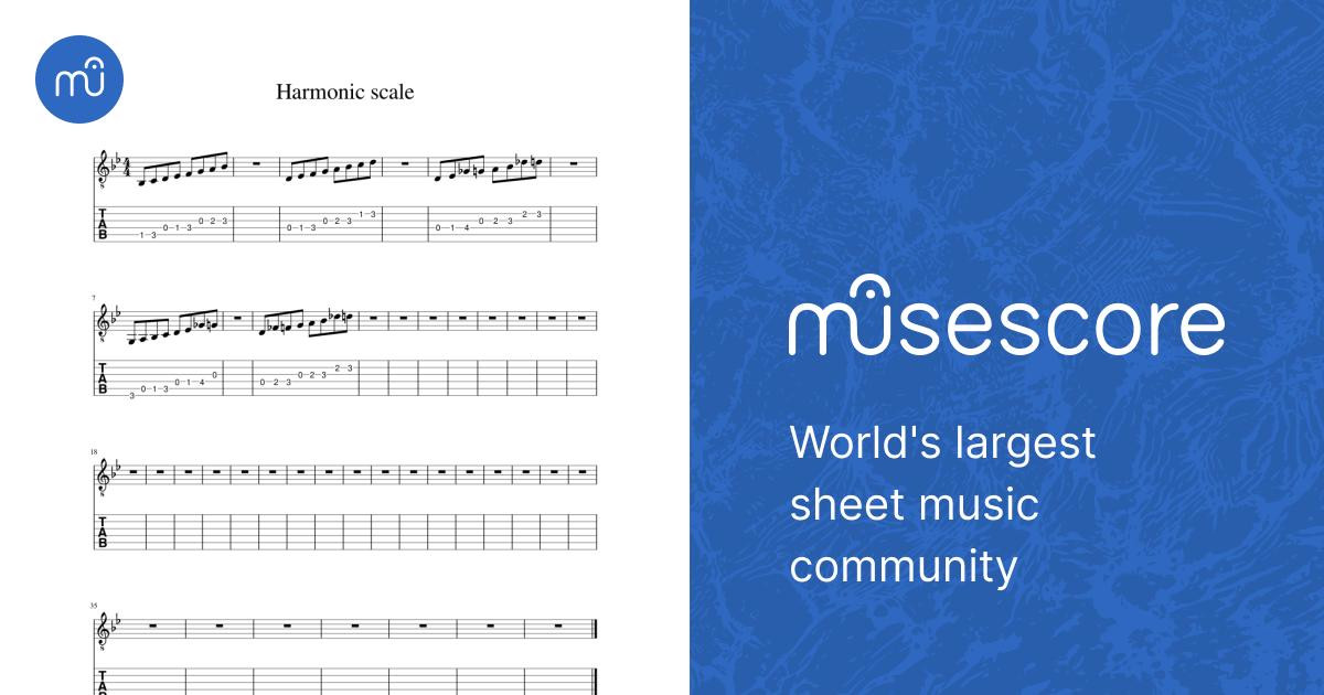 double harmonic scale Sheet music for Guitar (Solo) | Musescore.com