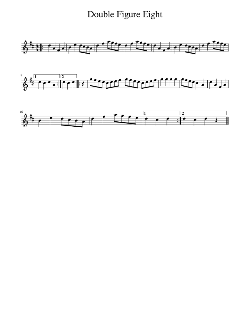 Double Figure Eight Sheet music for Piano (Solo) | Musescore.com