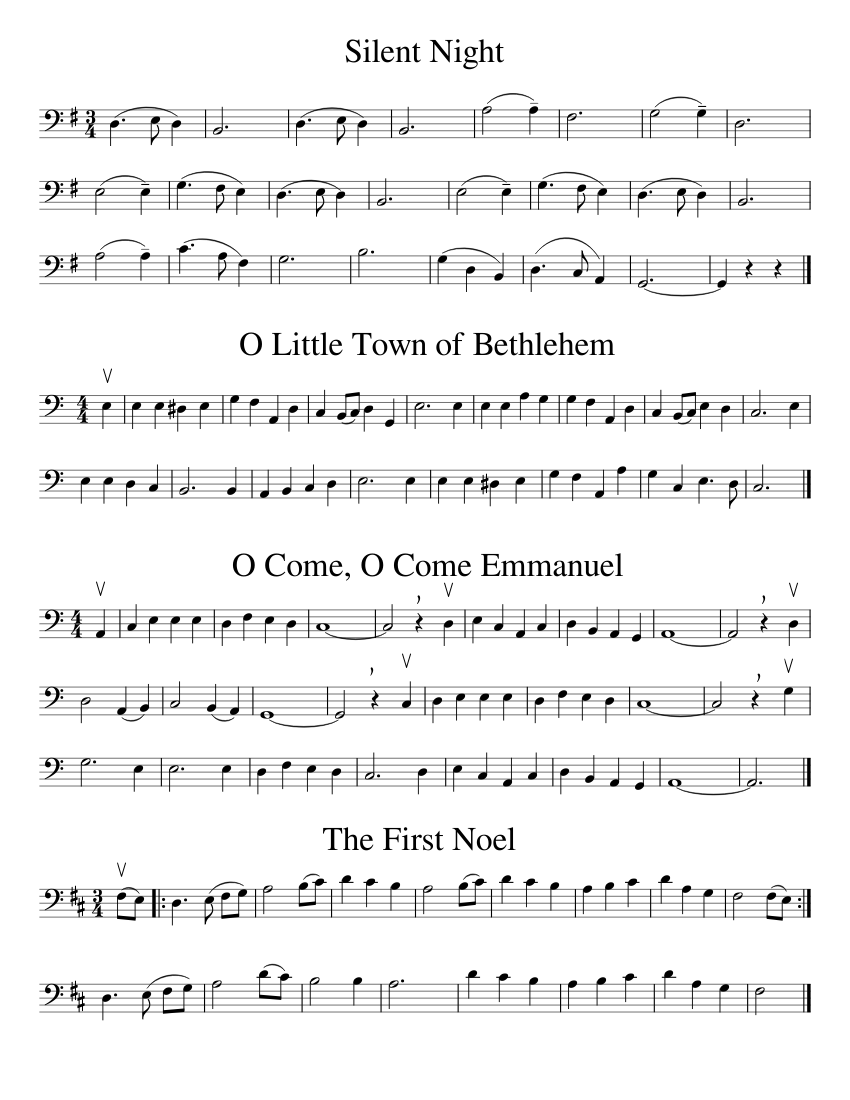 Cello Christmas Carols Sheet Music for Cello (Solo) | MuseScore.com