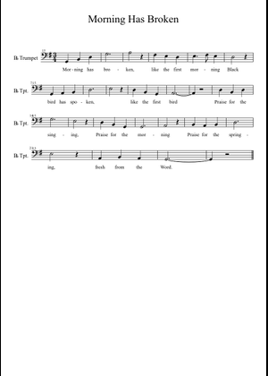 Morning Has Broken Sheet music for Trombone, Guitar, Clarinet other ...