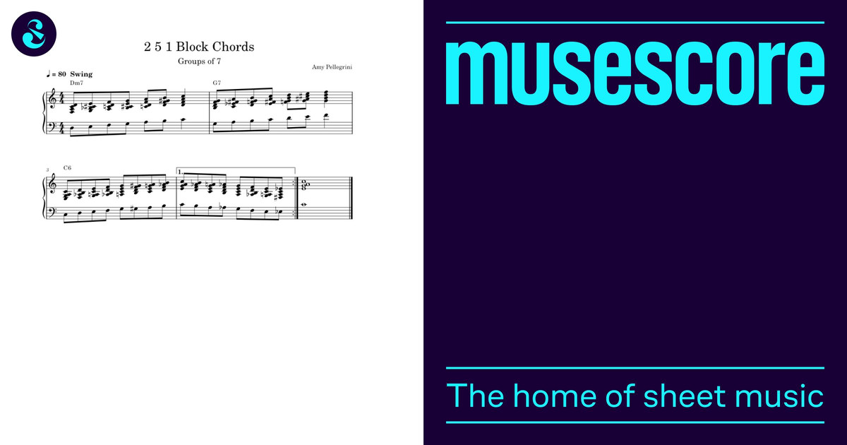 2 5 1 Block Chords – Amy Pellegrini Sheet Music for Piano (Solo) Easy ...