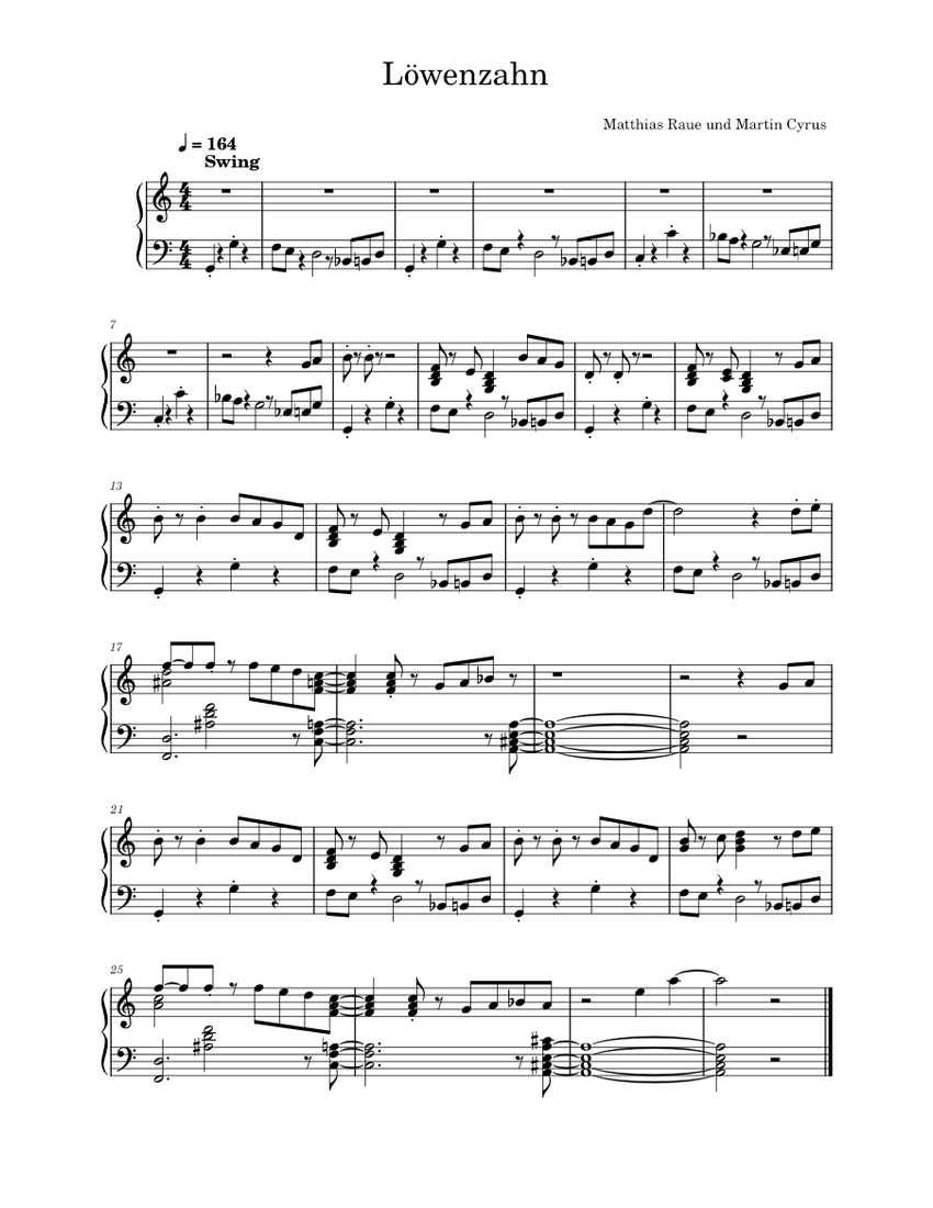 Löwenzahn Sheet music for Piano (Solo) Easy | Musescore.com
