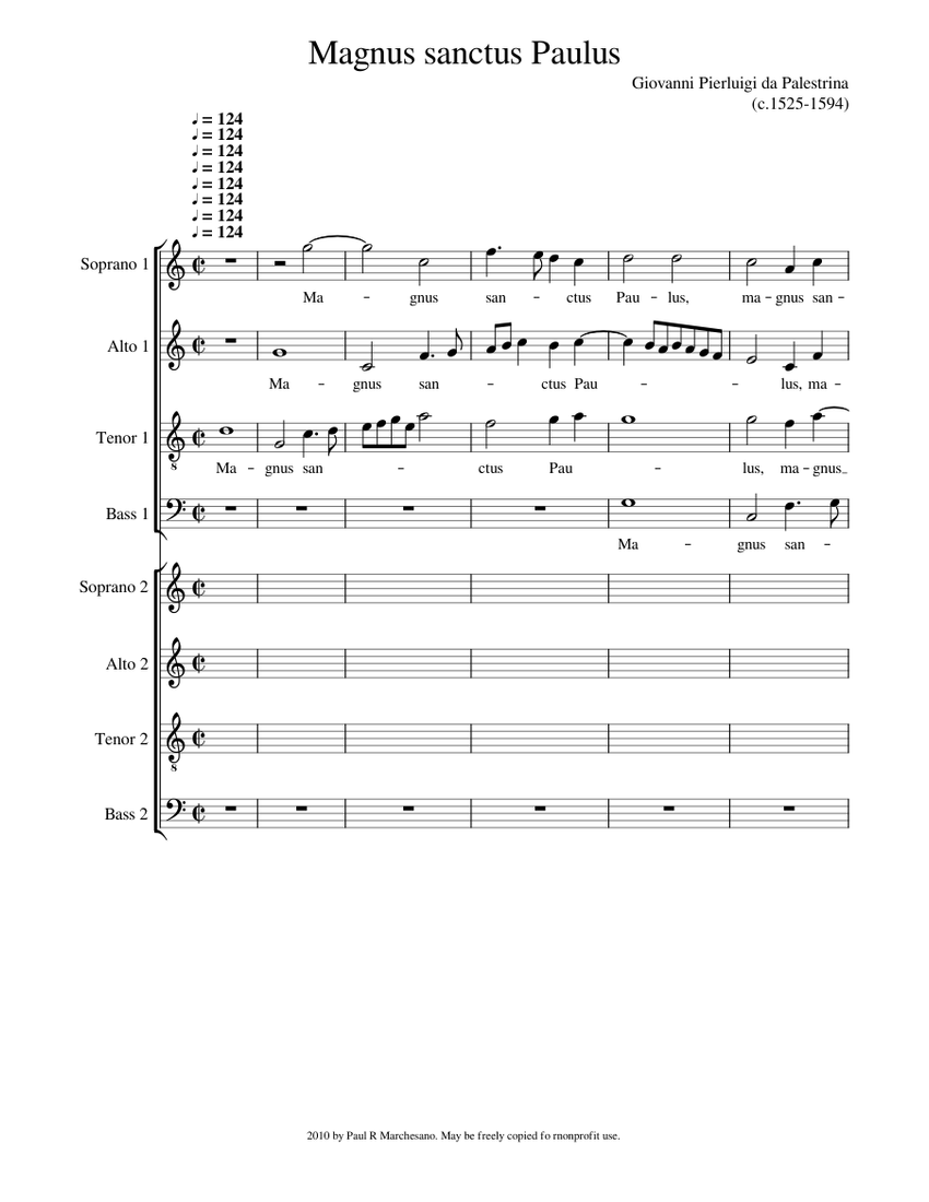 Magnus sanctus Paulus (there is also a [Magnus sanctus Paulus a 4 ...