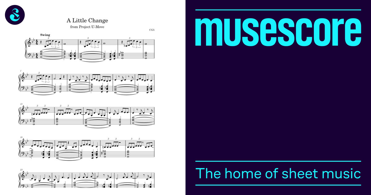 A Little Change – CG5 Sheet Music for Piano (Solo) Easy | MuseScore.com