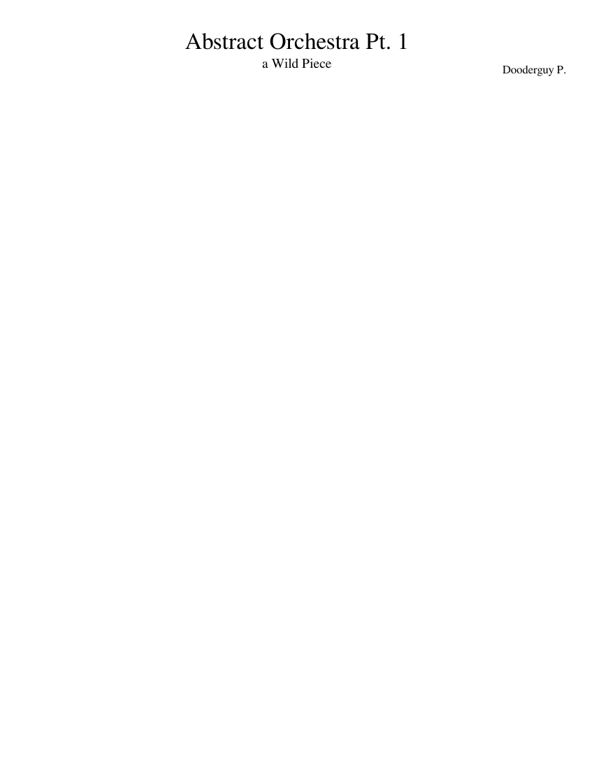 Abstract Orchestra Pt 1 Sheet music for Piano, Organ, Violin, Viola ...