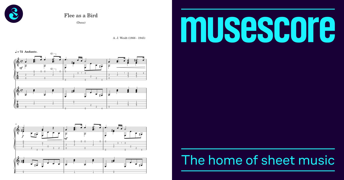 Flee as a Bird Sheet Music and Tab for Guitar (Mixed Quartet ...