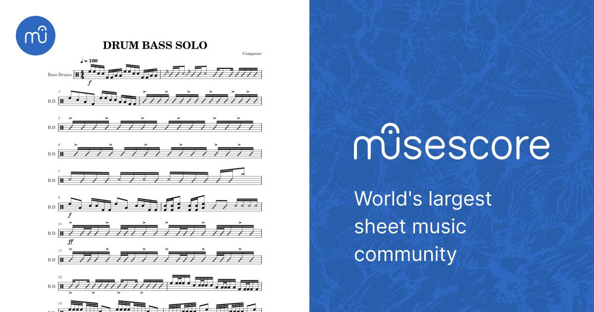 ADC Bass Drum Solo Möglichkeit Sheet music for Bass drum (Drum Corps ...