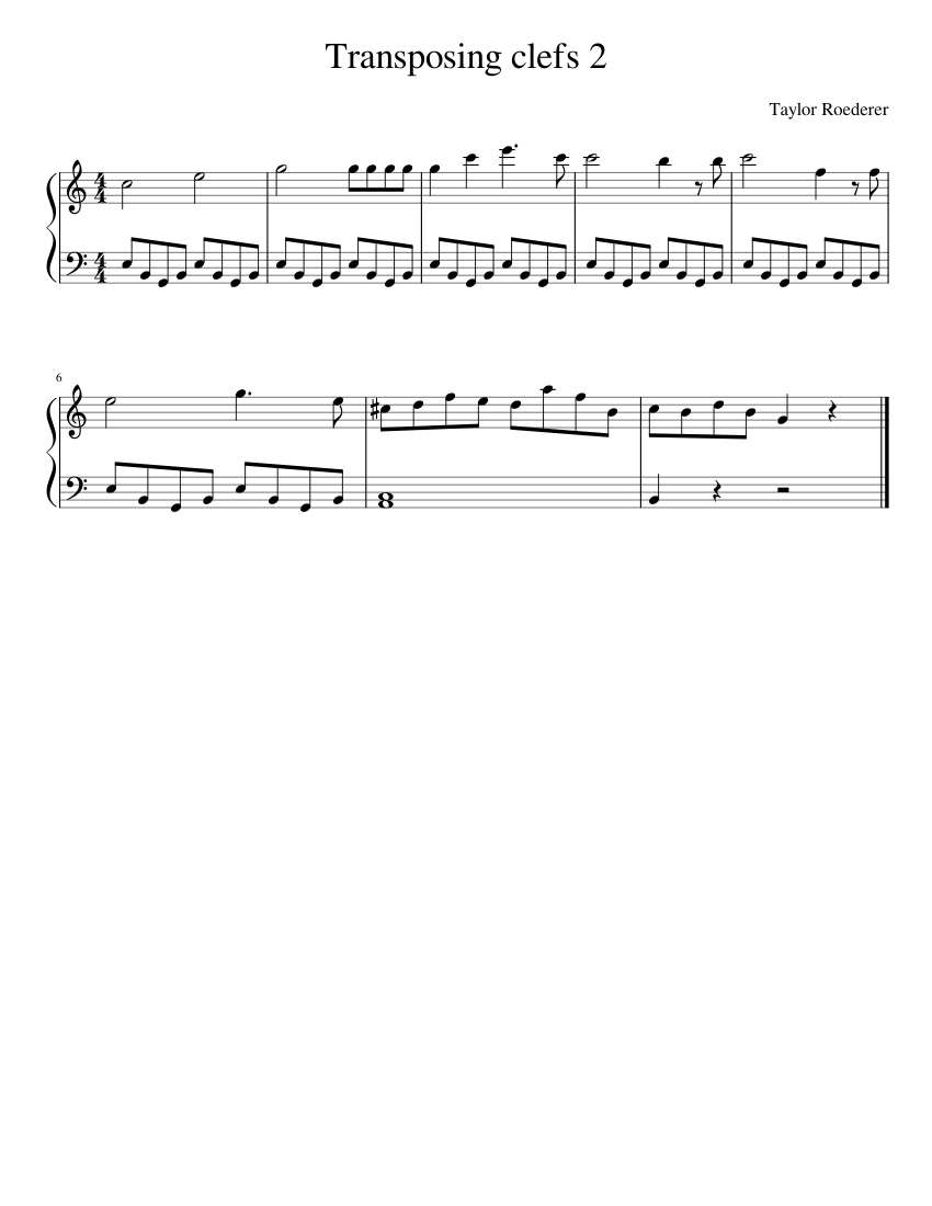 Transposing clefs 2 - piano tutorial