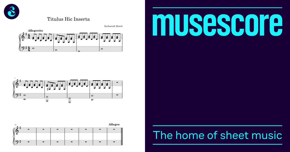 Titulus Hic Inserta Sheet Music for Piano (Solo) Easy | MuseScore.com