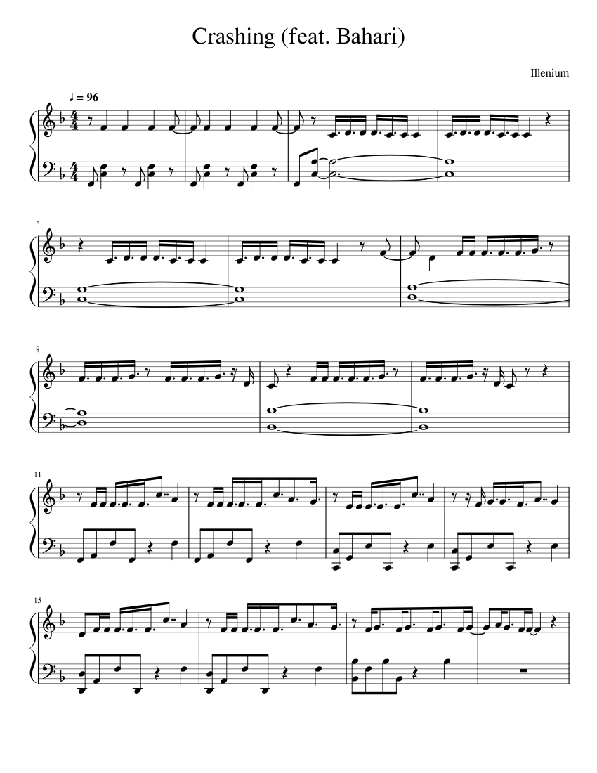 Crashing Sheet Music for Piano (Solo) | MuseScore.com