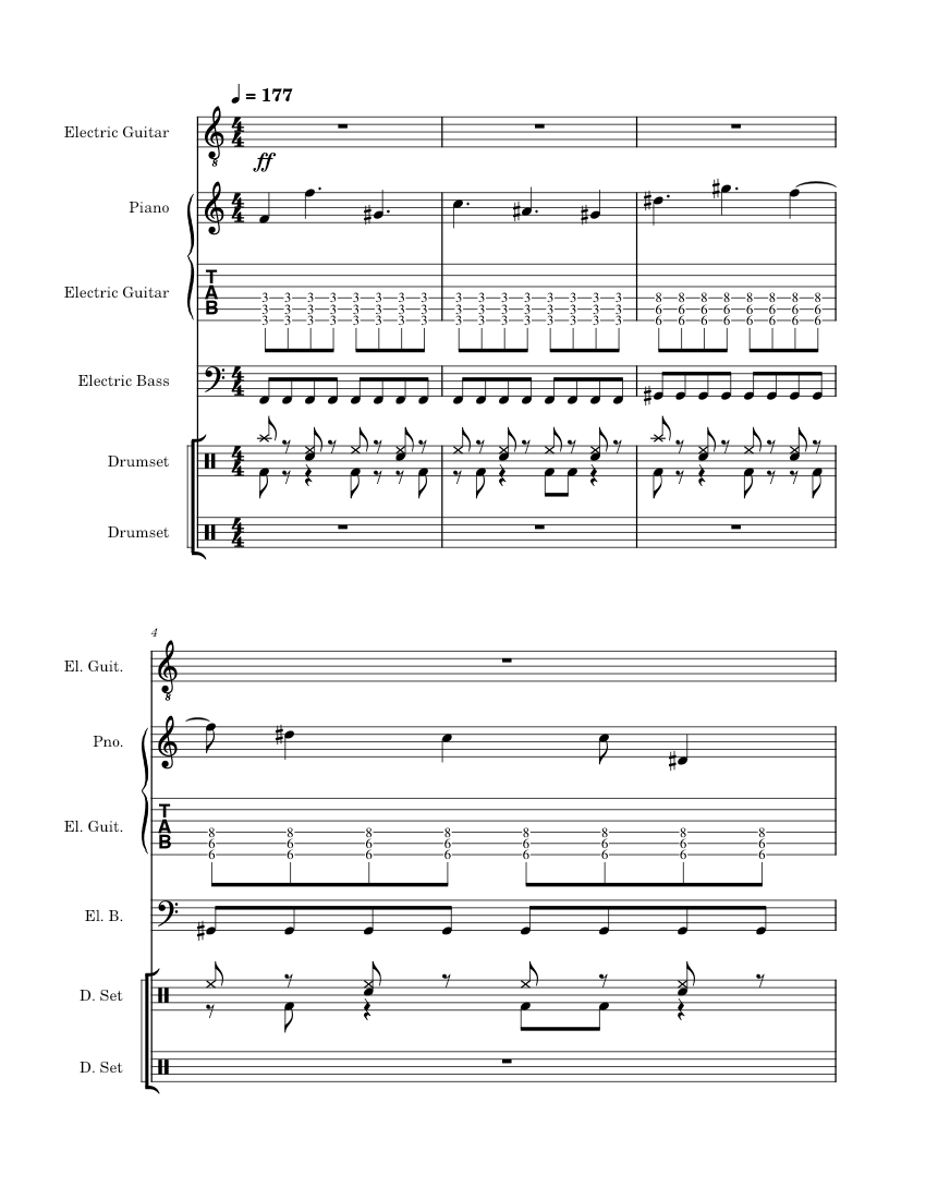 Instant Eternity Sheet Music for Piano, Guitar, Bass guitar, Drum group ...