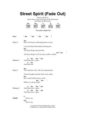 fake plastic trees chords capo