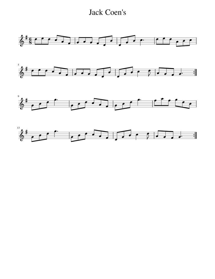 Jack Coen's Sheet music for Piano (Solo) | Musescore.com