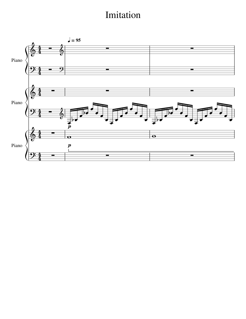 Imitation Sheet music for Piano (Mixed Trio) | Musescore.com