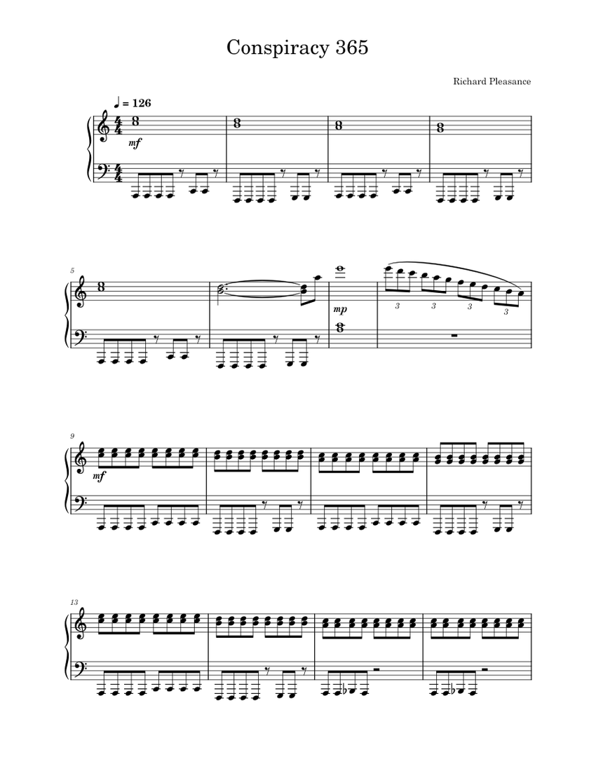 Conspiracy 365 Sheet music for Piano (Solo) | Musescore.com