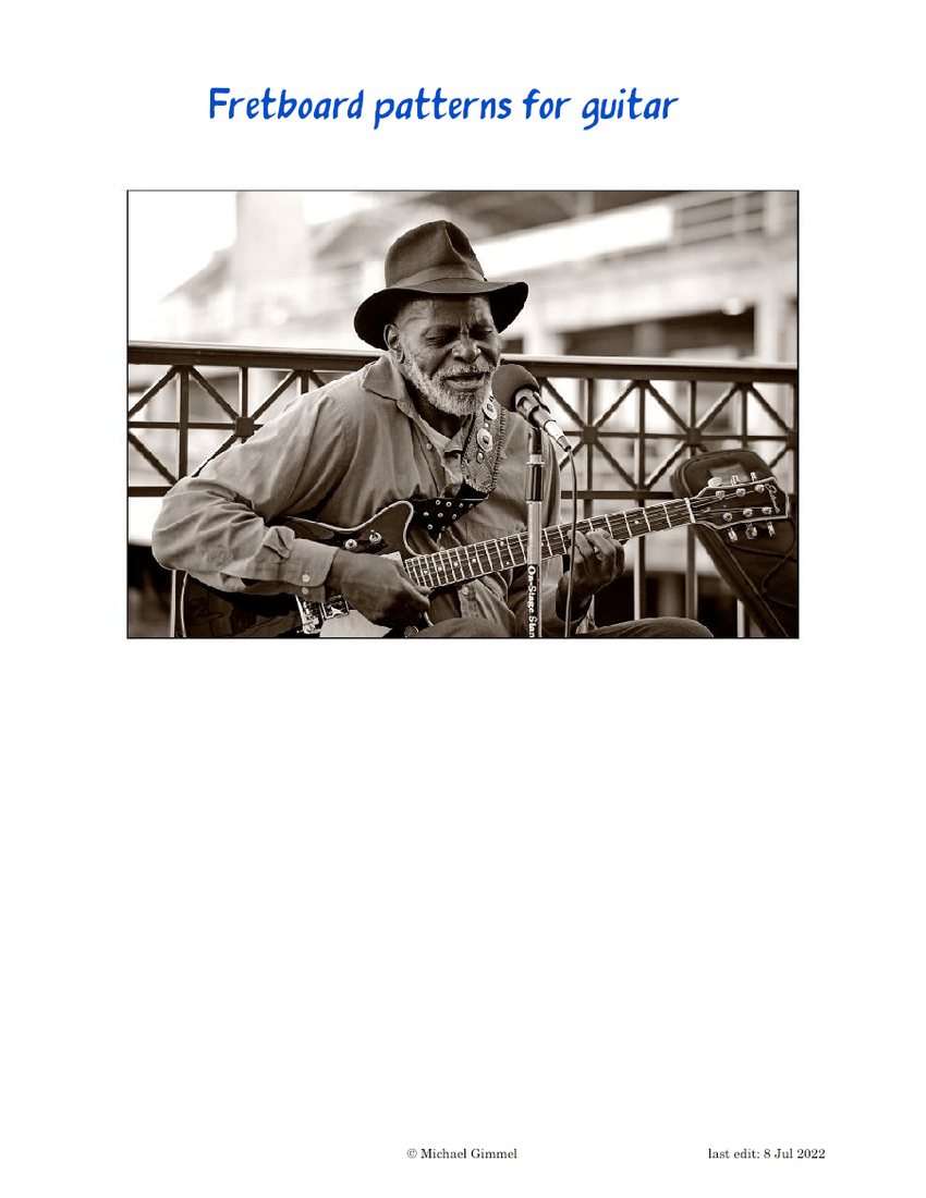 Fretboard patterns for guitar Sheet Music with Chords for Guitar (Solo ...