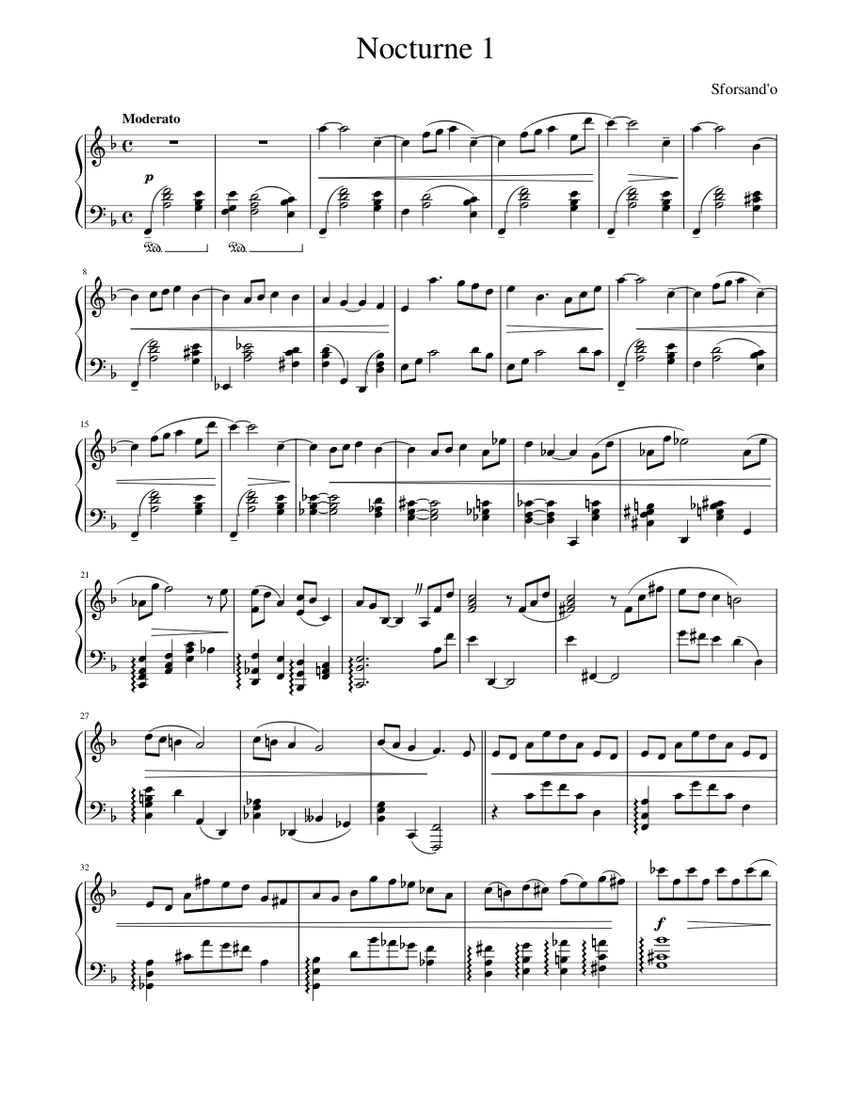 Nocturne 1 - piano tutorial