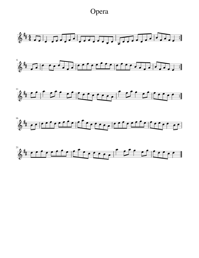 Opera Sheet music for Piano (Solo) | Musescore.com
