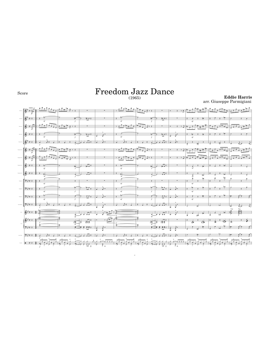 Freedom jazz dance – Eddie Harris (1965) Big Band Sheet Music with ...