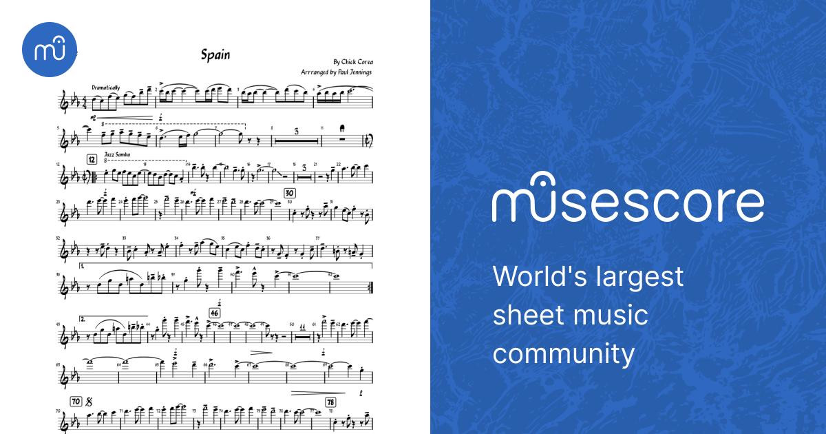 Spain – Chick Corea Spain - Flute Sheet Music with Chords for Flute ...
