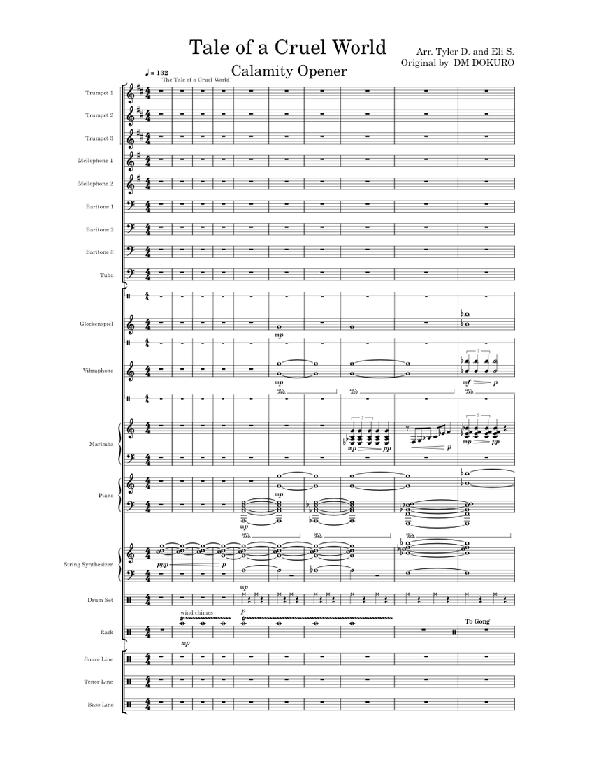 The Tale of a Cruel world - DM DOKURO Arr. Tyler Dunphy and Eli Sherril ...