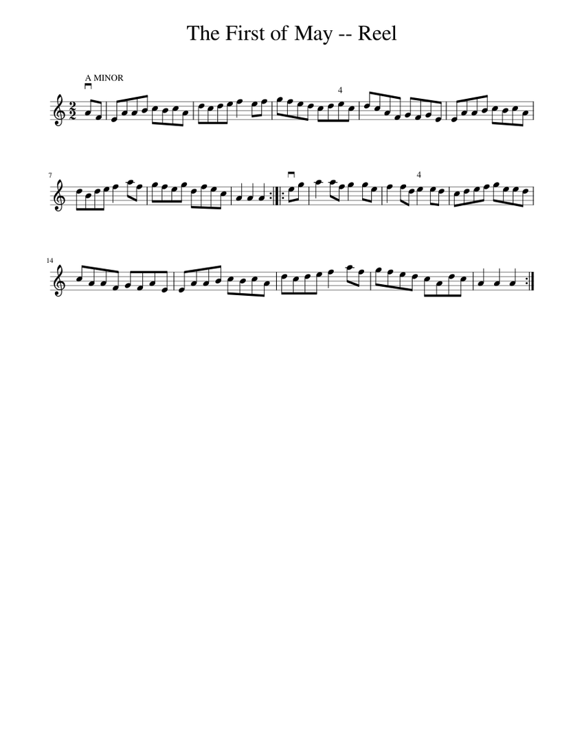 The First of May -- Reel Sheet music for Piano (Solo) | Musescore.com
