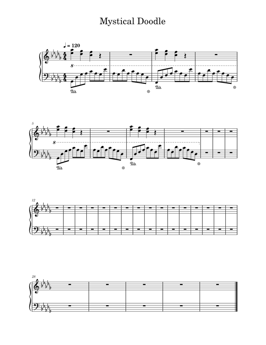 Mystical Doodle Sheet music for Piano (Solo) Easy | Musescore.com