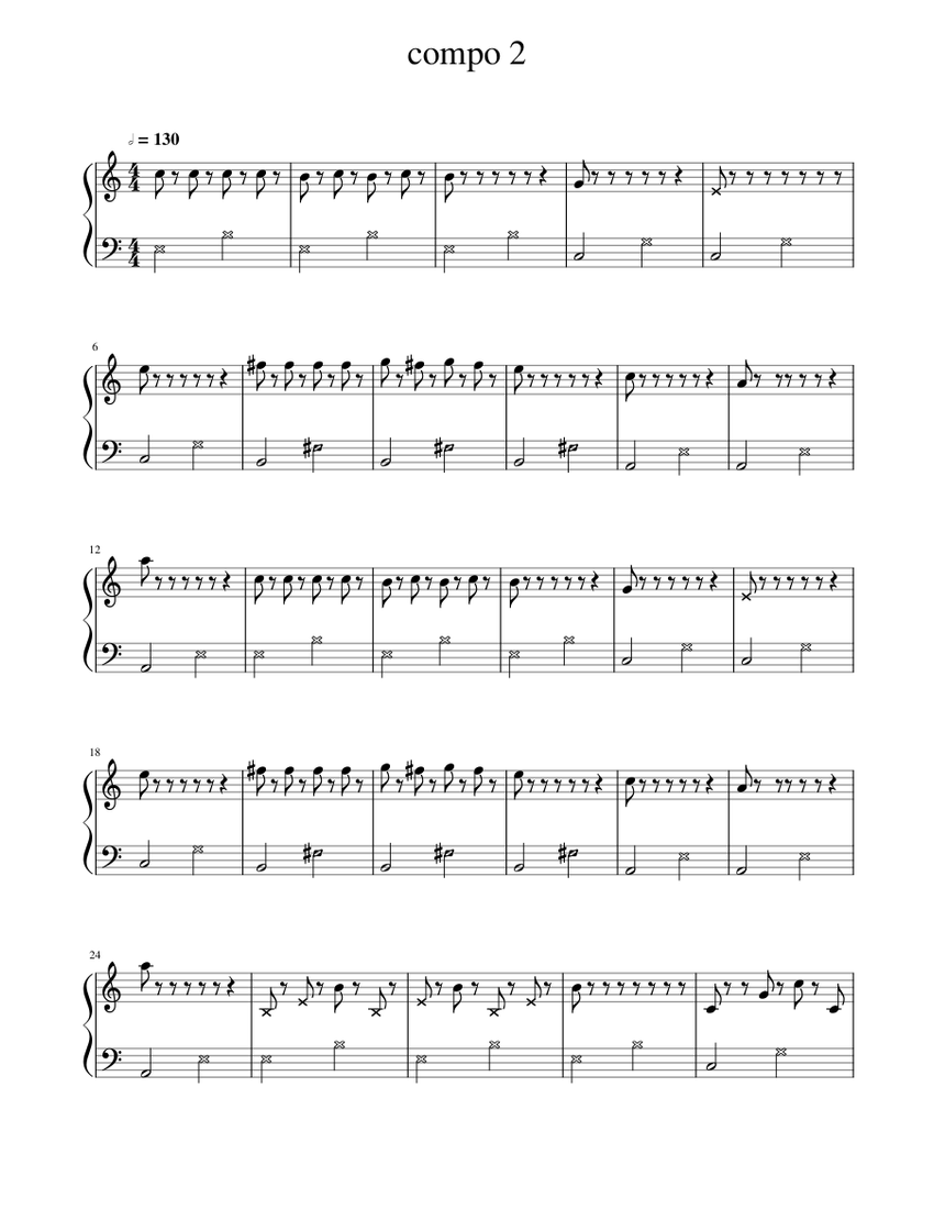 compo_2 Sheet music for Piano (Solo) Easy | Musescore.com