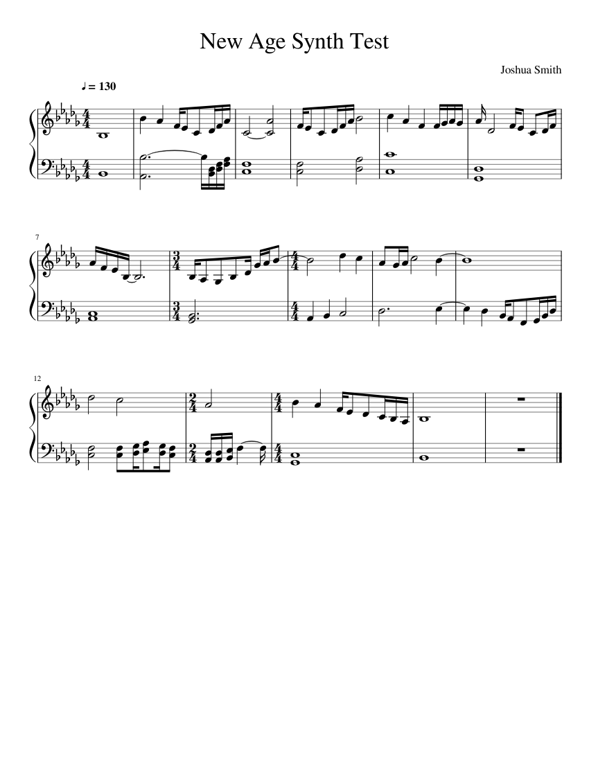 New Age Synth Sheet music for Synthesizer (Solo) | Musescore.com