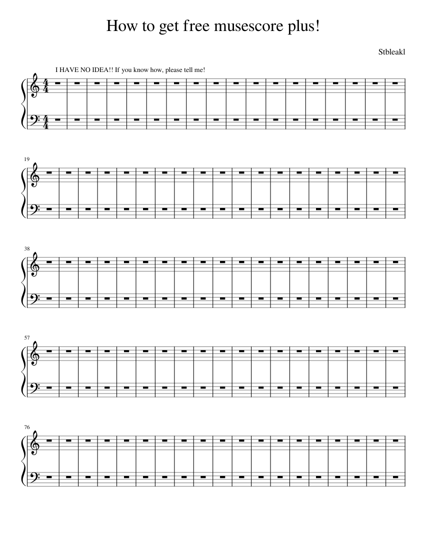 How to get free musescore plus! Sheet Music for Piano (Solo) easy ...