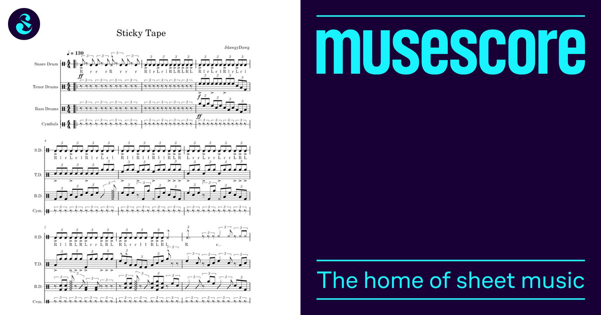 Sticky Tape – himy28381 Sheet music for Tuba, Synthesizer, Trumpet ...