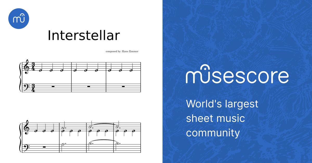 Interstellar – Hans Zimmer Sheet music for Piano (Solo) Easy ...