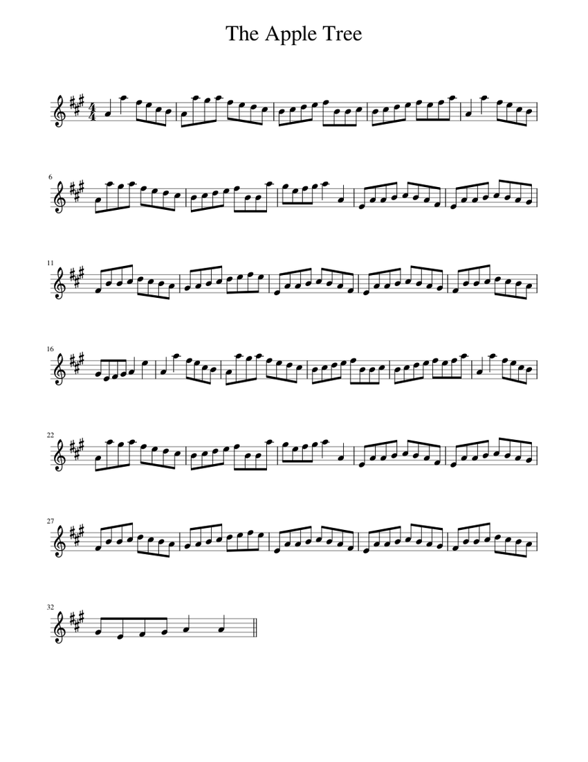 The Apple Tree Sheet music for Piano (Solo) Easy | Musescore.com